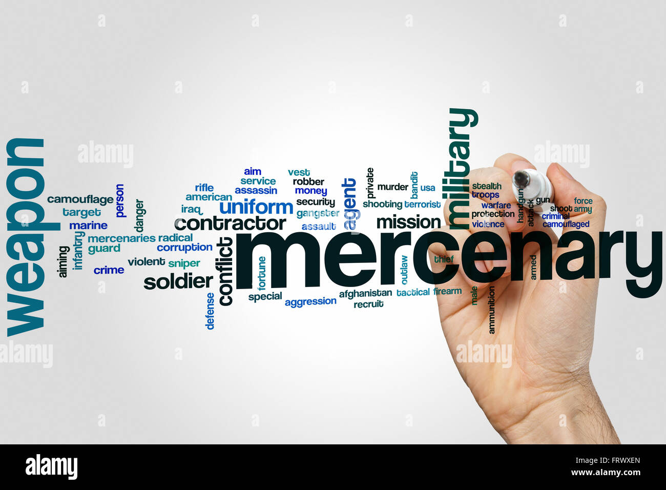 Mercenary word cloud concept Stock Photo - Alamy