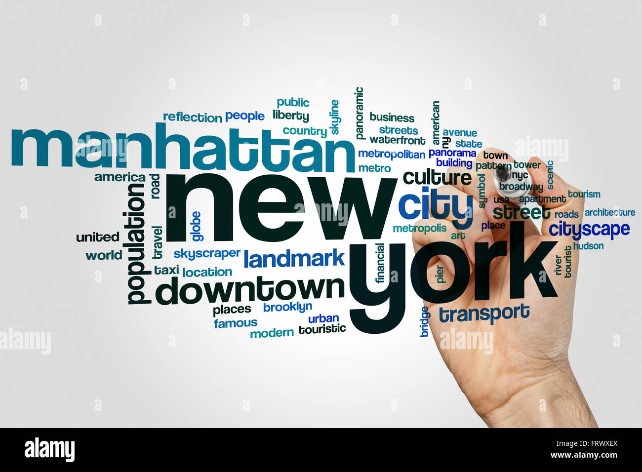 New York word cloud concept Stock Photo - Alamy