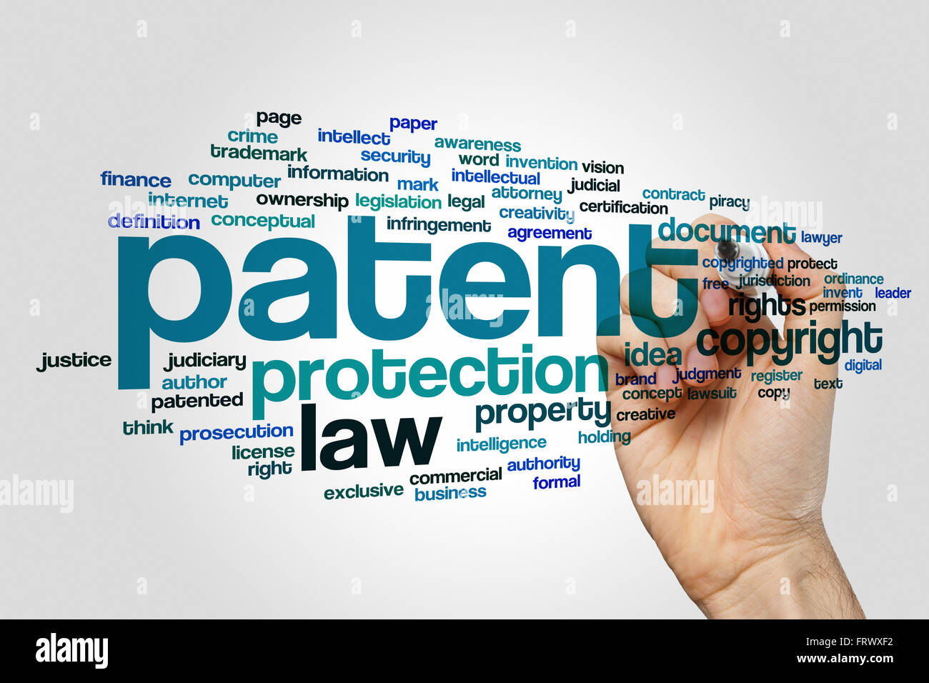 Patent word cloud Stock Photo - Alamy