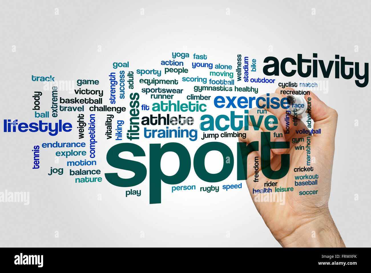Sport concept word cloud background Stock Photo - Alamy
