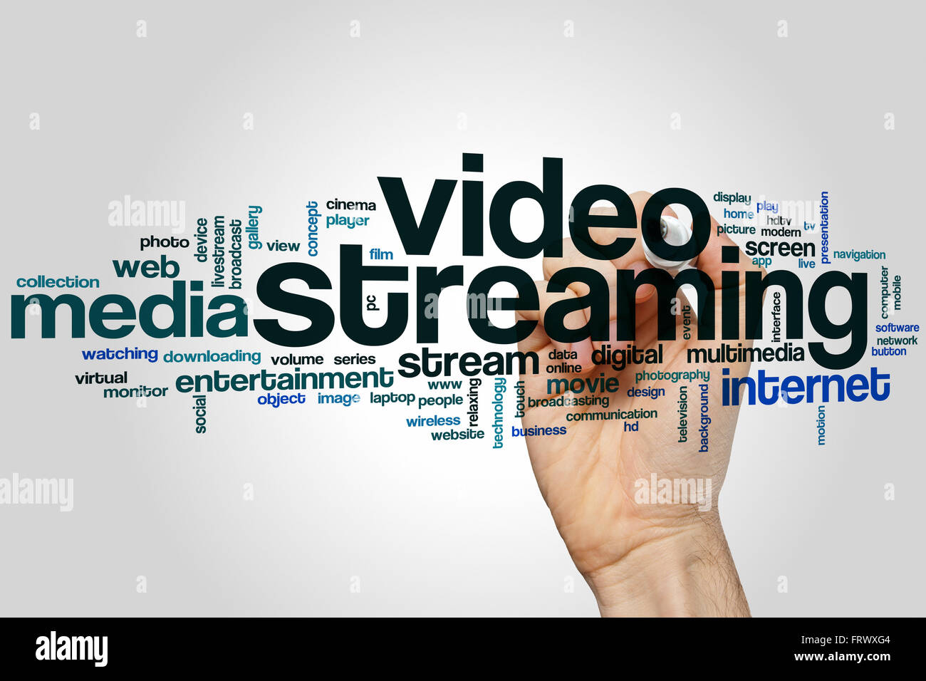 Social media concept streaming video hi-res stock photography and ...