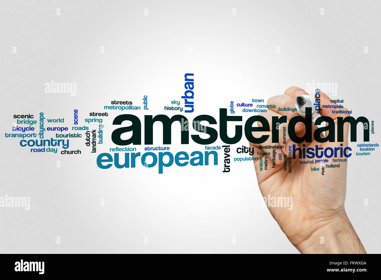 Amsterdam word cloud concept Stock Photo - Alamy