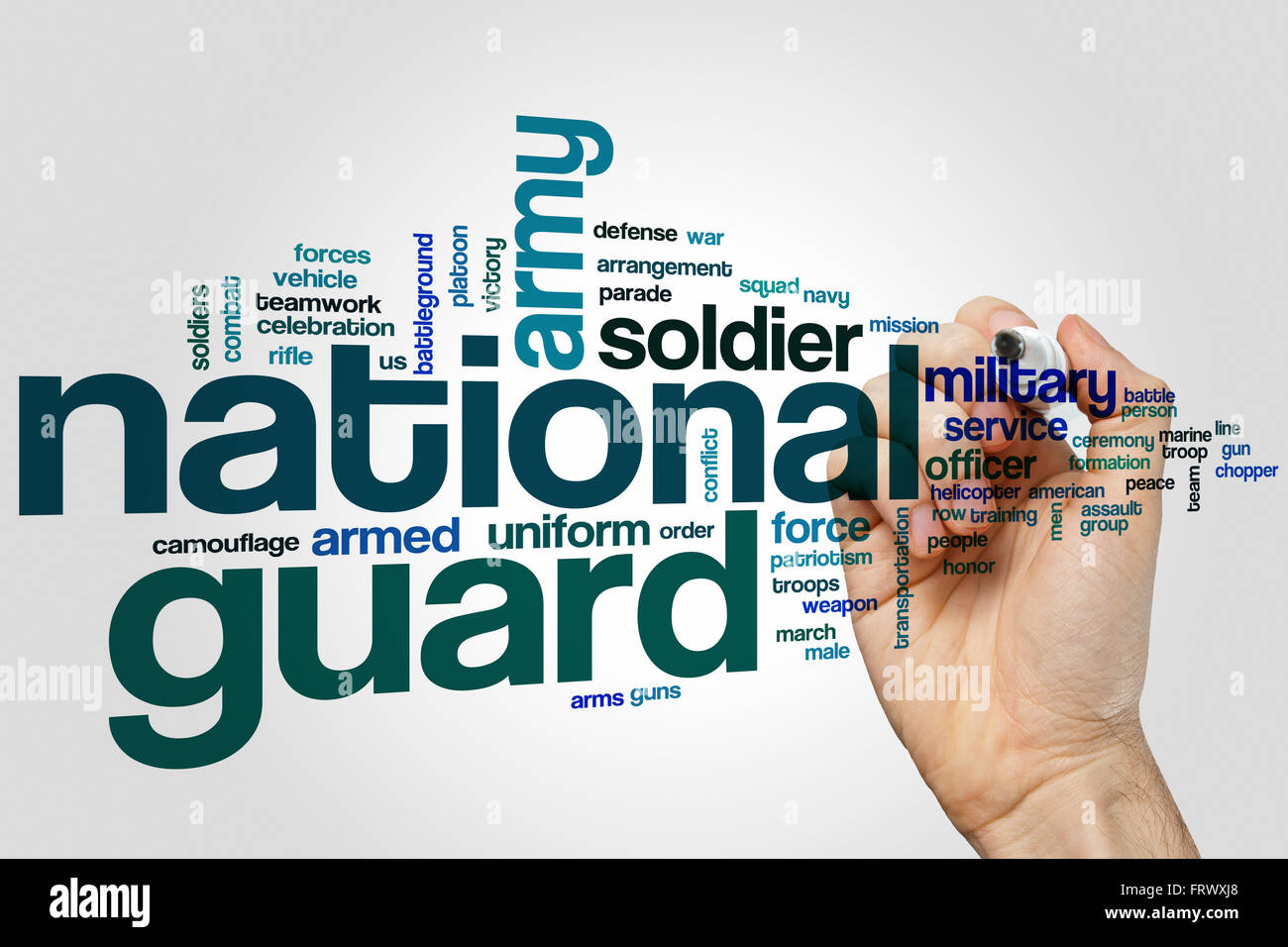 National guard word cloud concept Stock Photo - Alamy