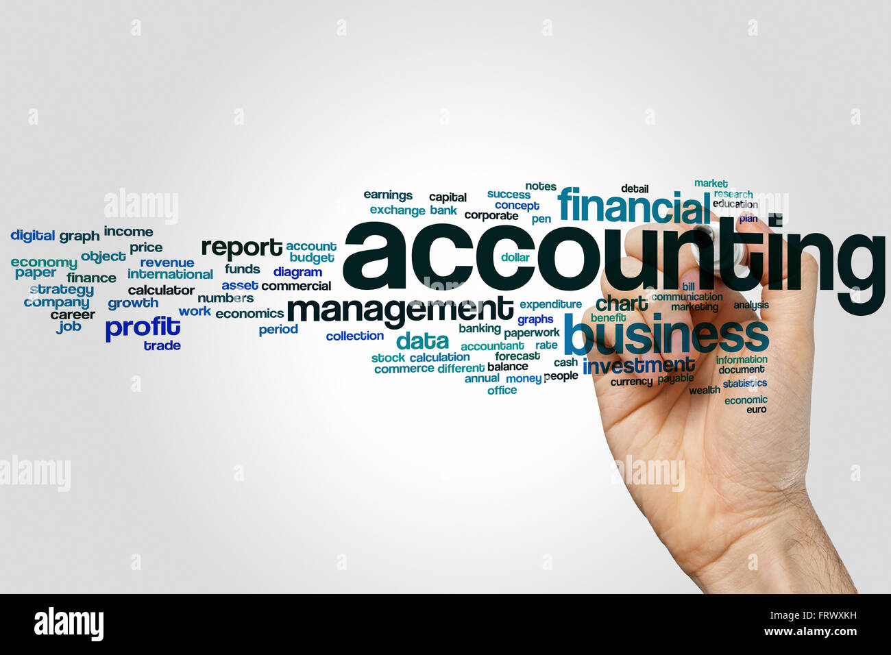 Accounting word cloud concept Stock Photo - Alamy