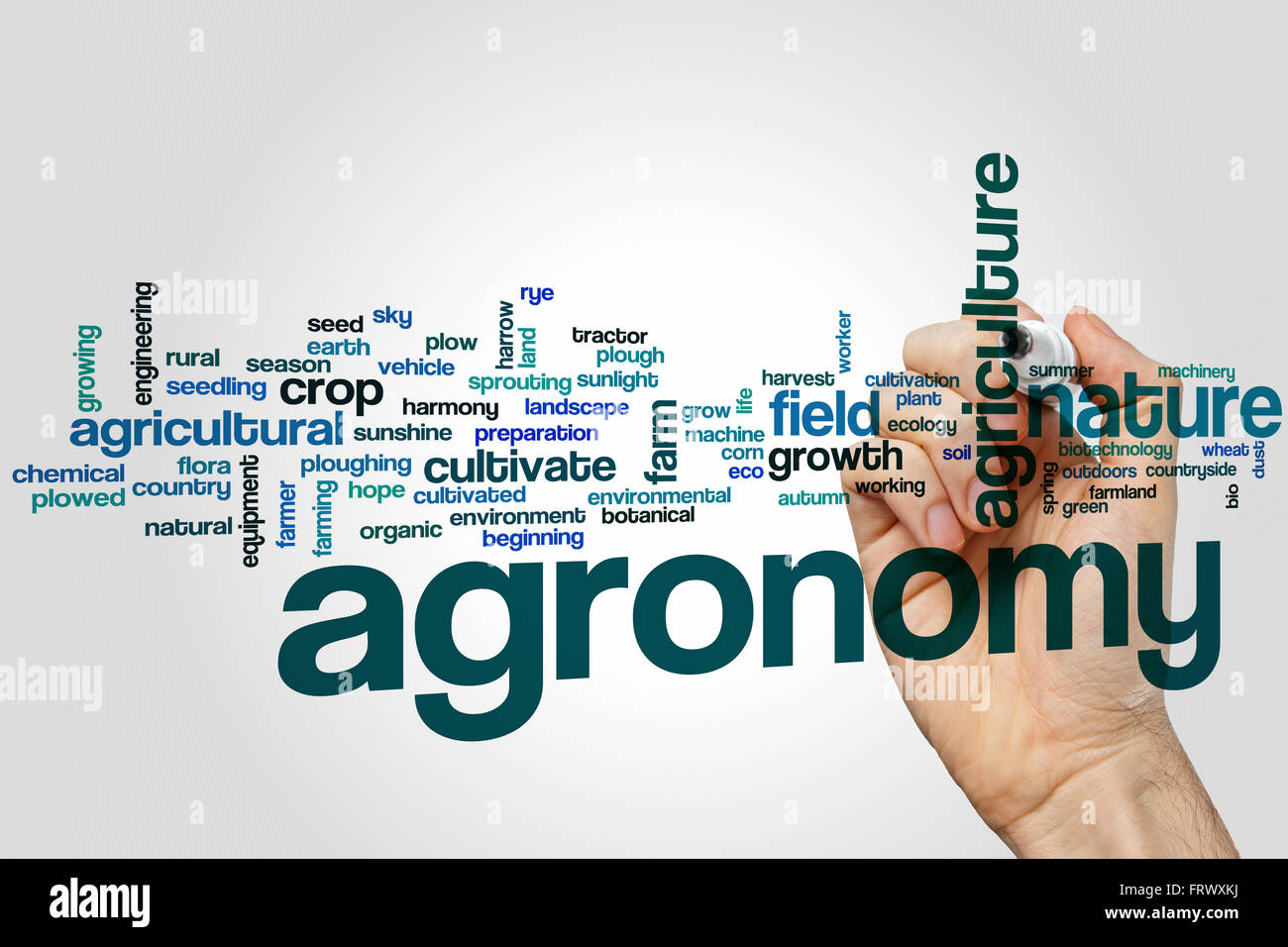 Agronomy word cloud concept Stock Photo - Alamy