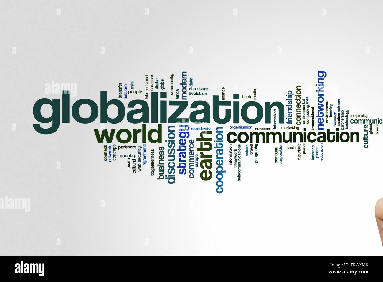 Globalization concept word cloud background Stock Photo - Alamy