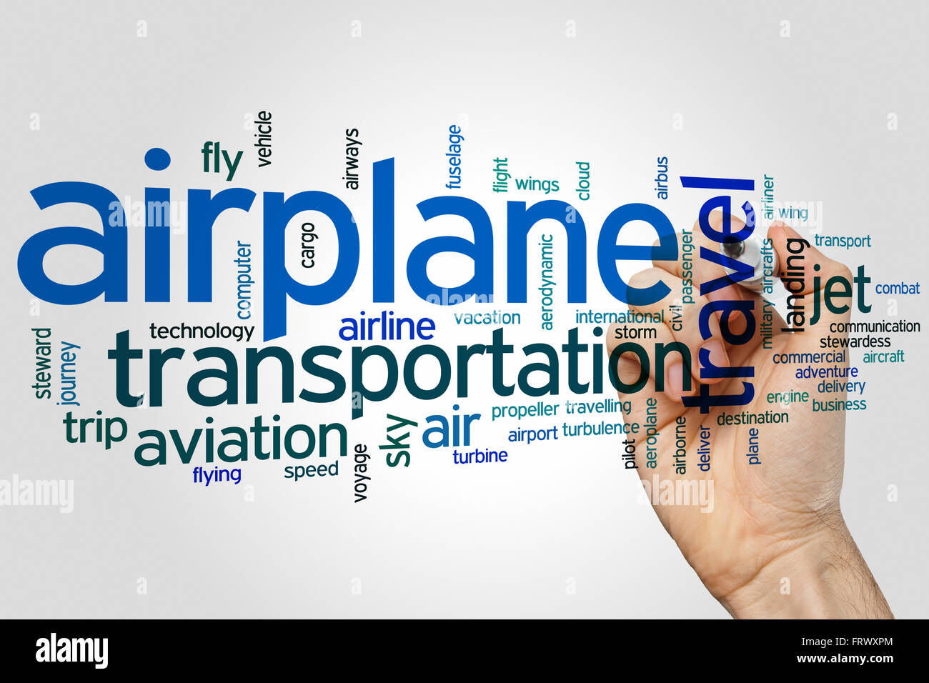 Airplane word hi-res stock photography and images - Alamy