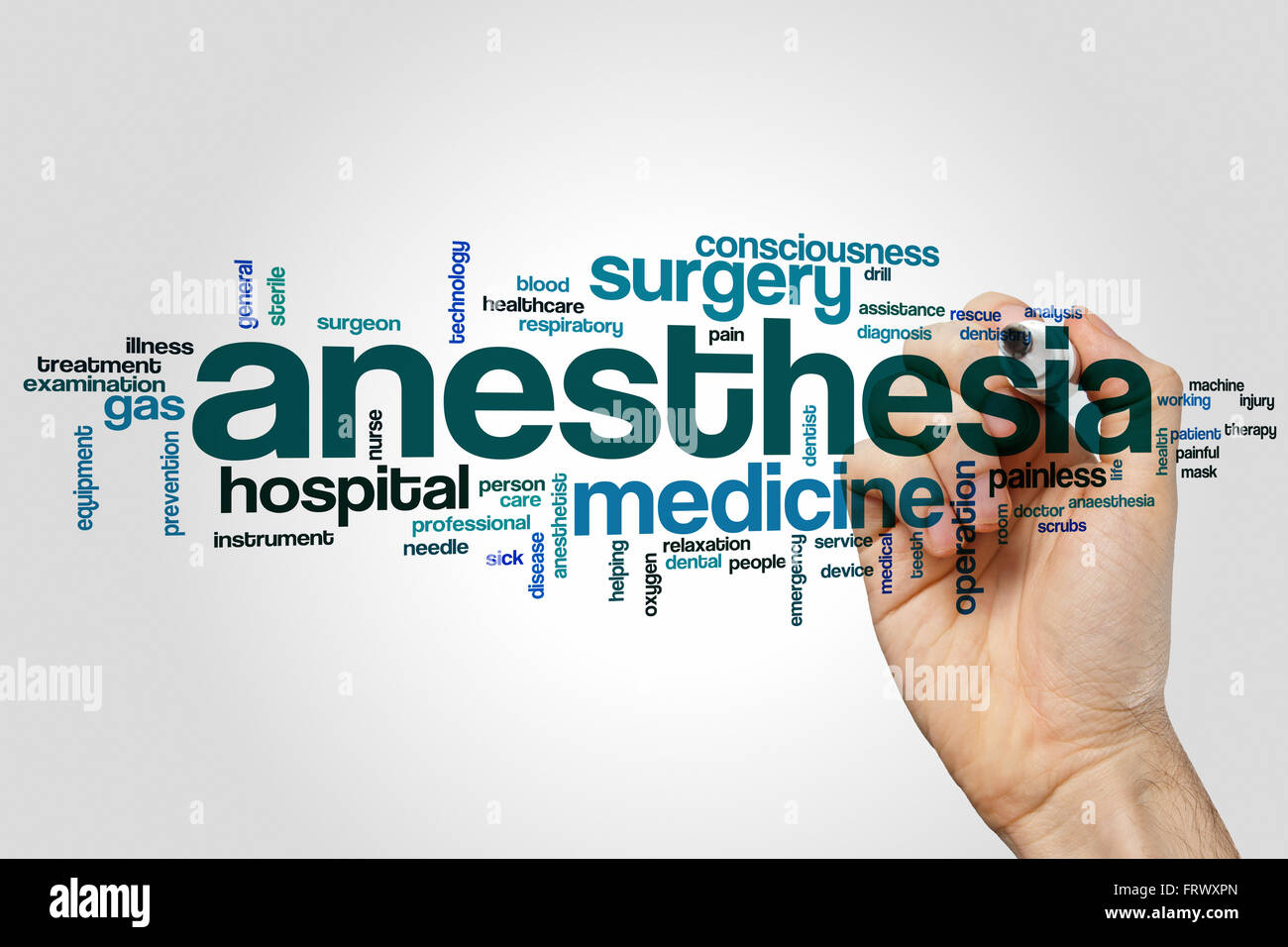 Anesthesia word cloud concept Stock Photo - Alamy