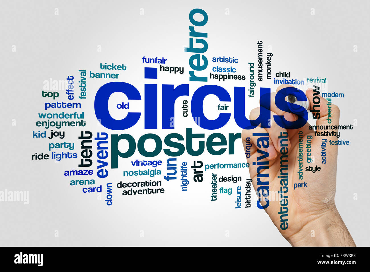 Circus word cloud concept Stock Photo - Alamy