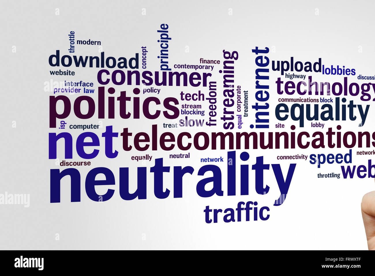 Net neutrality concept word cloud background Stock Photo - Alamy