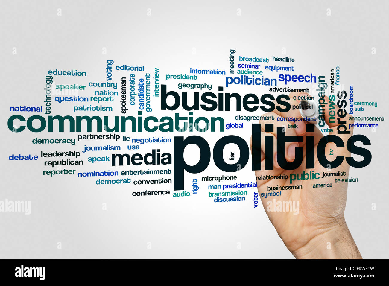 Politics concept word cloud background Stock Photo - Alamy