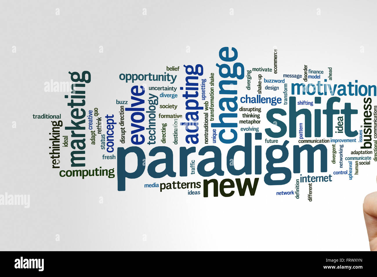 Paradigm shift concept word cloud background Stock Photo - Alamy