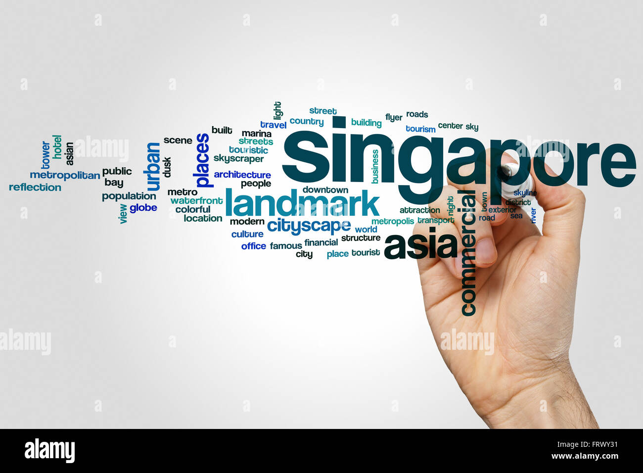 Singapore word cloud concept Stock Photo - Alamy