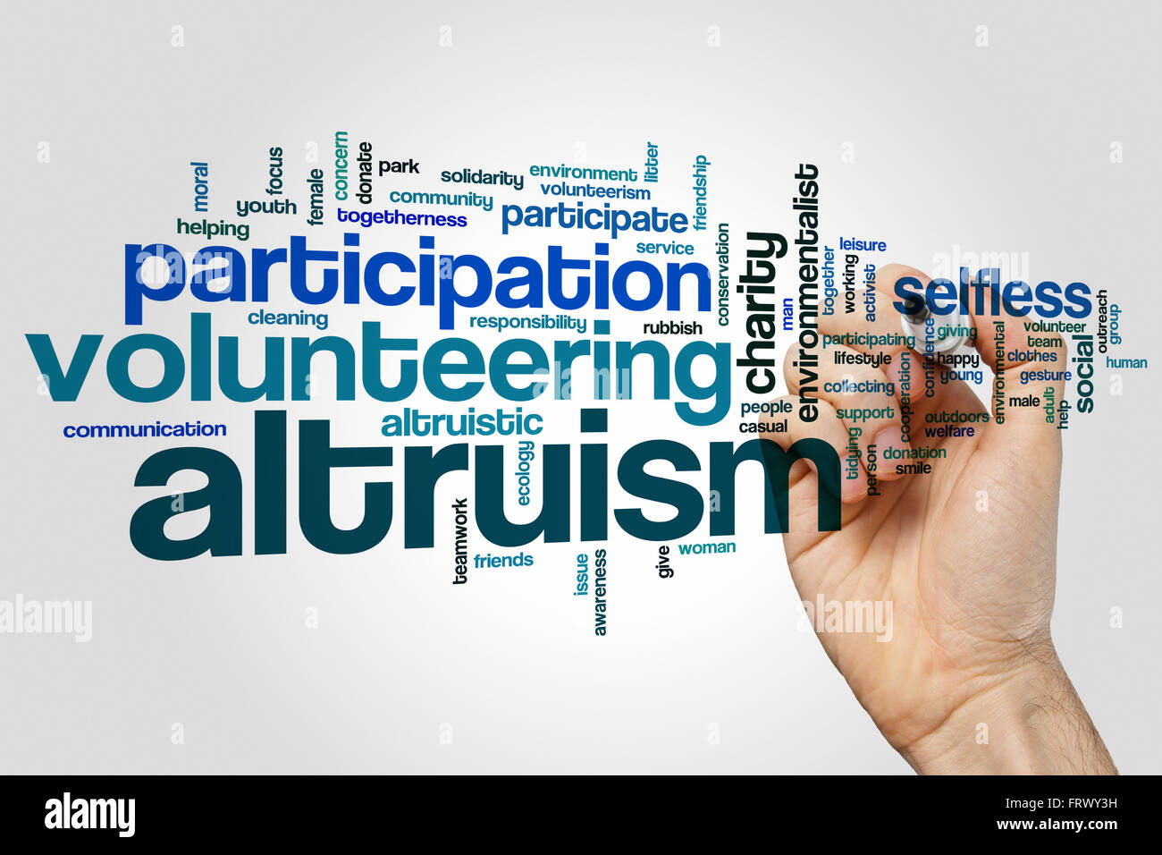 Altruism word cloud concept hi-res stock photography and images - Alamy
