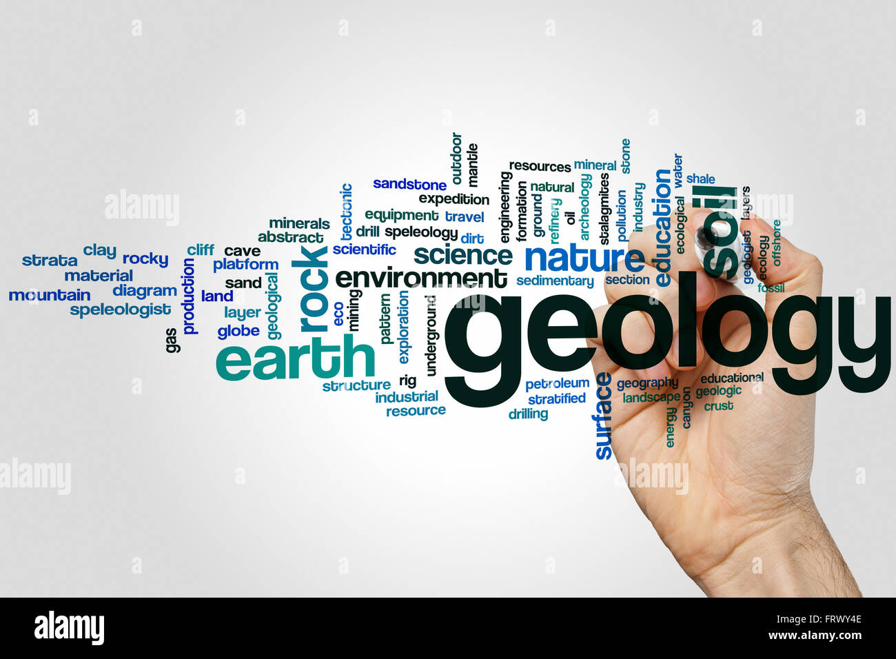 Geology concept word cloud background Stock Photo - Alamy
