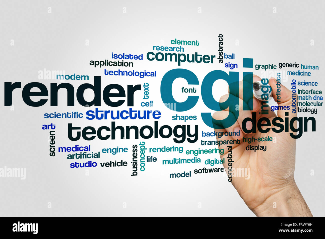 CGI concept word cloud background Stock Photo - Alamy