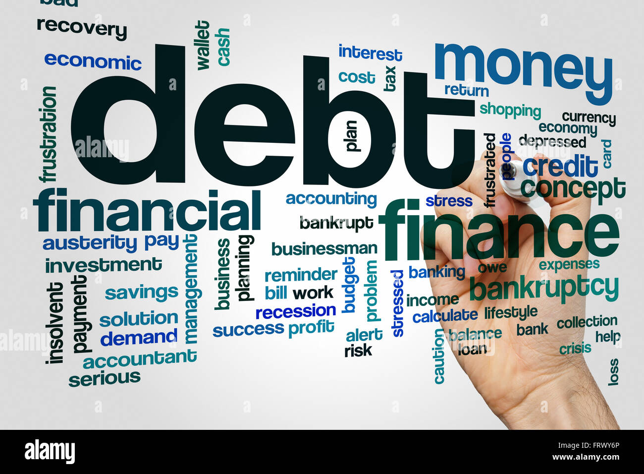 Debt word hi-res stock photography and images - Alamy