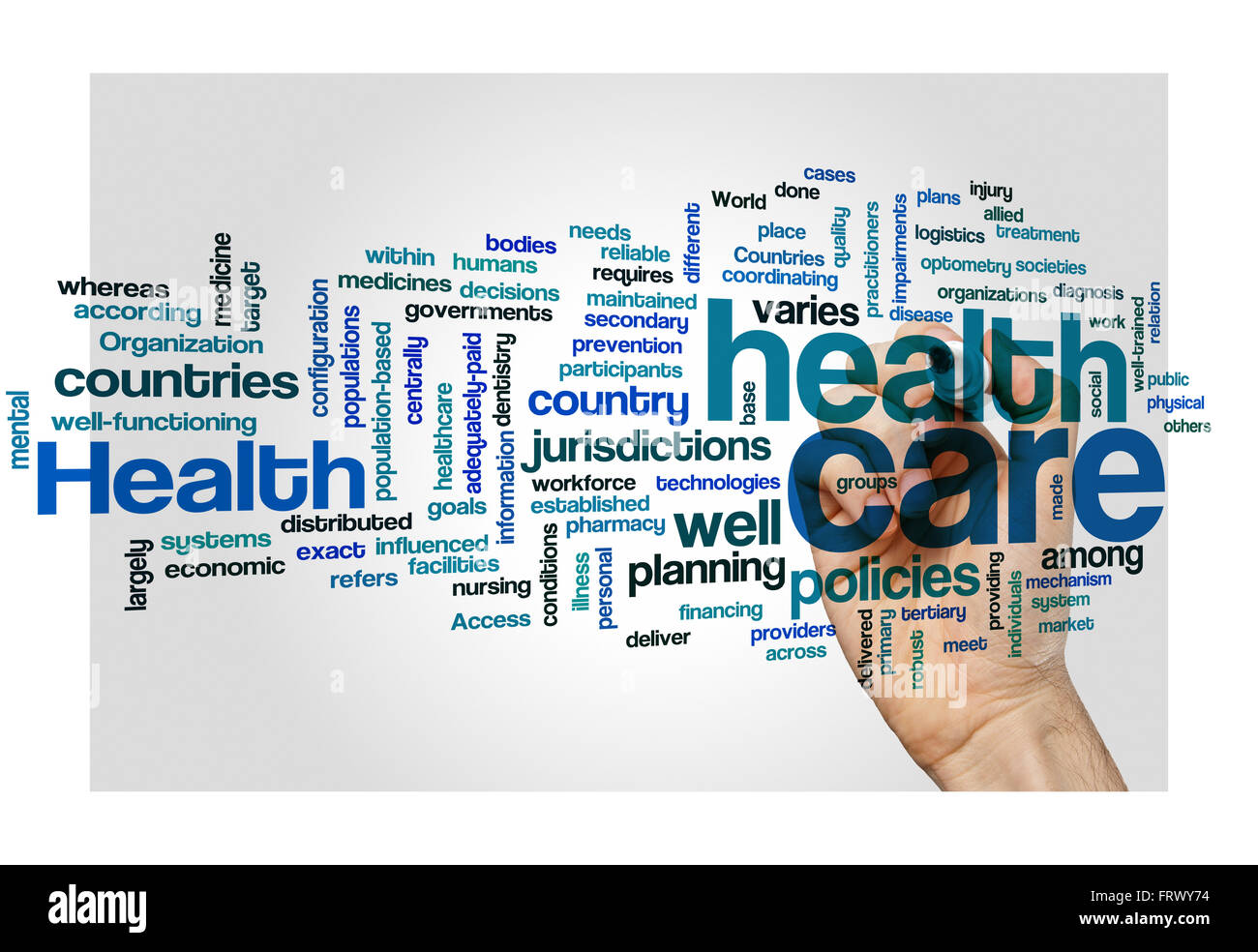 healthcare policy plan disease health concept background on white Stock ...