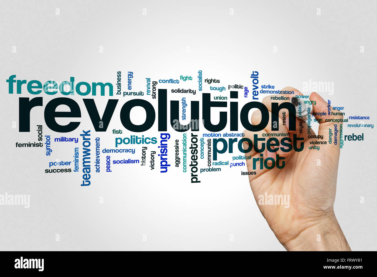 Revolution word cloud concept Stock Photo - Alamy