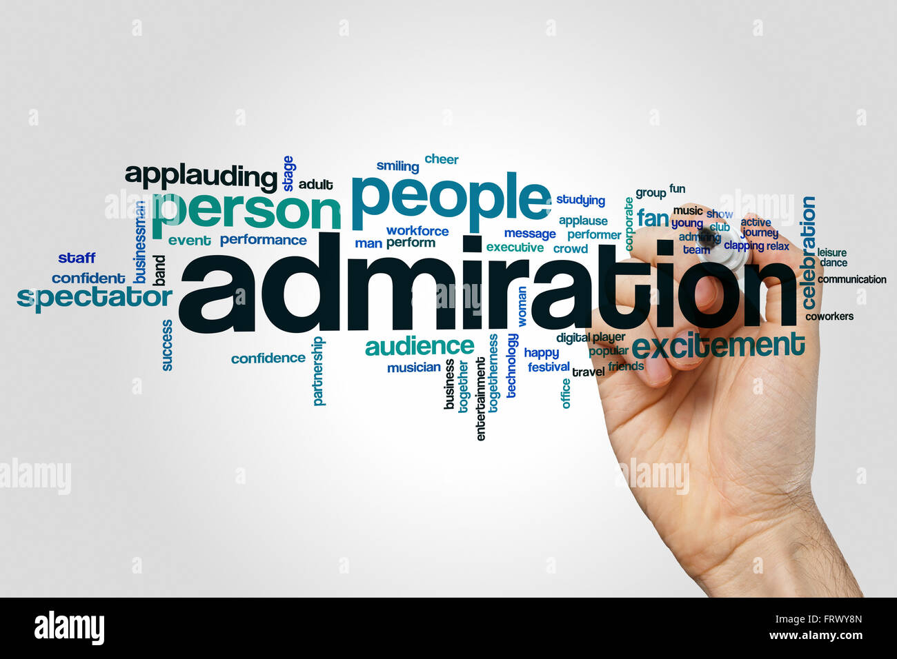 Admiration word cloud concept with fan success related tags Stock Photo ...