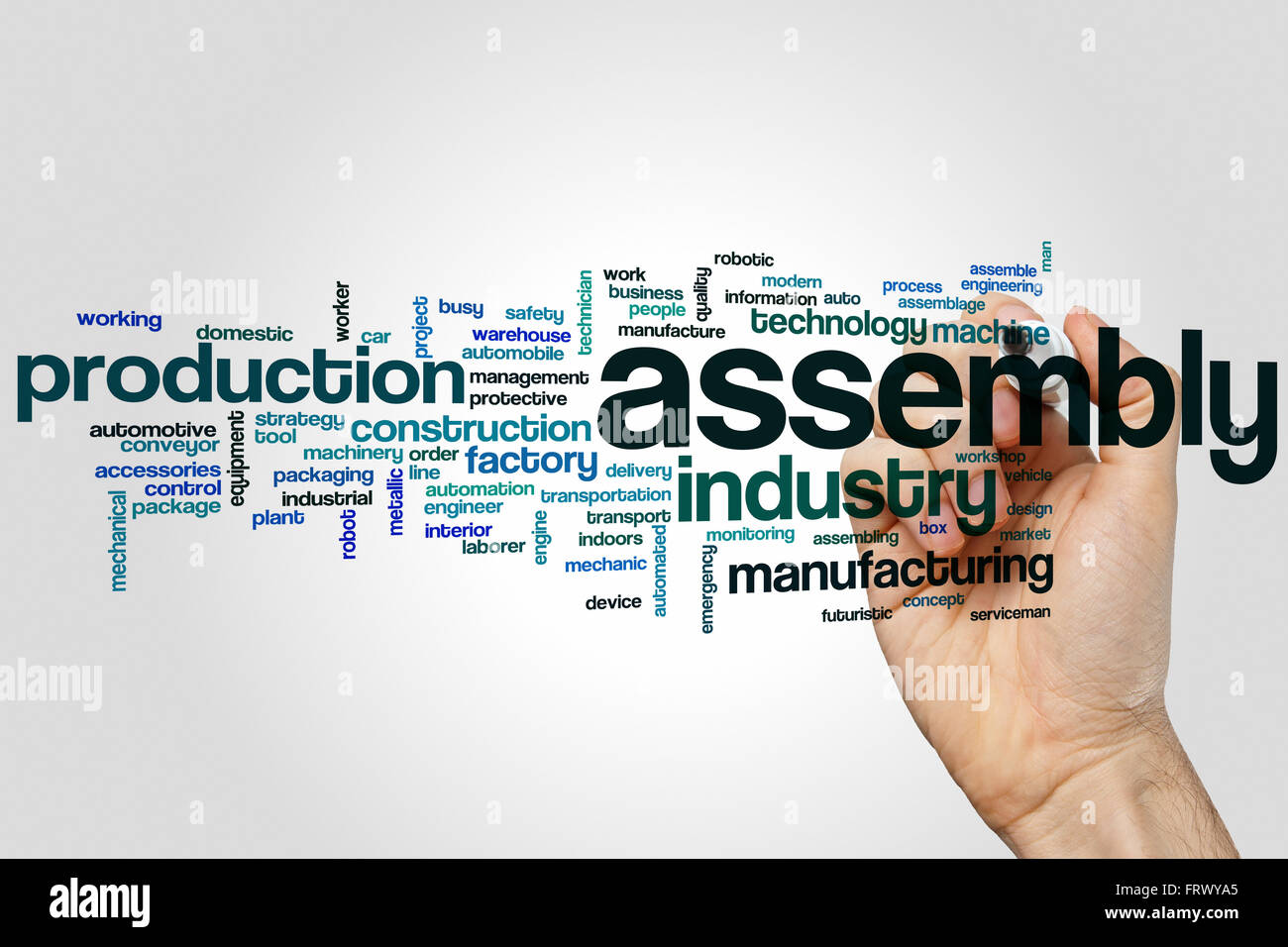 Assembly word cloud concept Stock Photo - Alamy