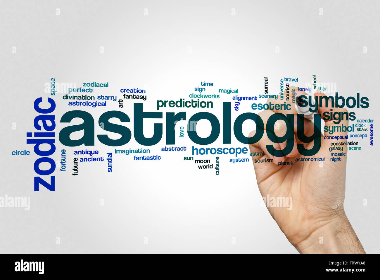 Astrology word cloud Stock Photo - Alamy