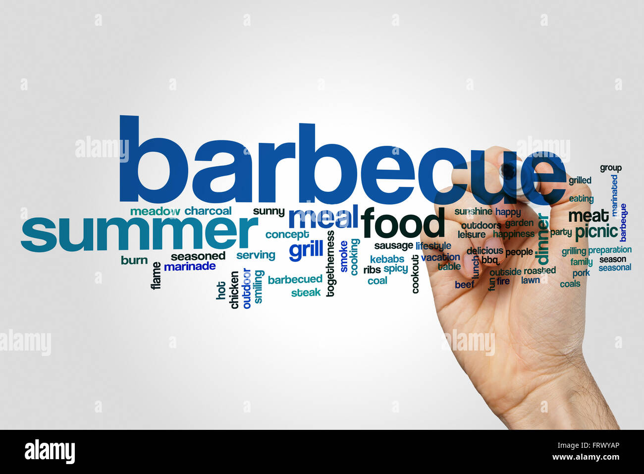 Barbecue word cloud Stock Photo - Alamy