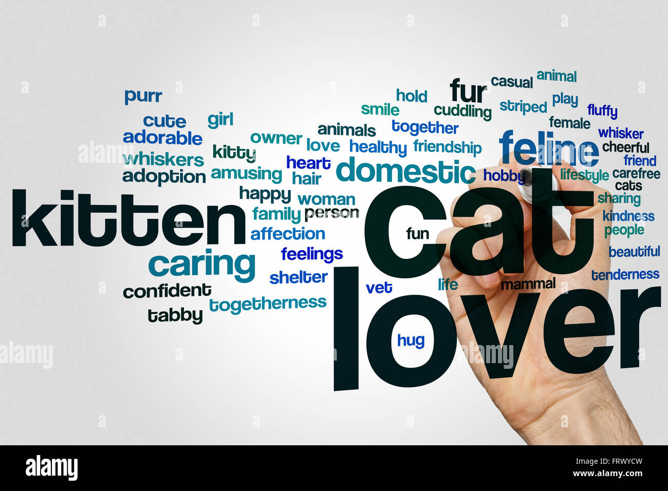 Cat lover concept word cloud hi-res stock photography and images - Alamy