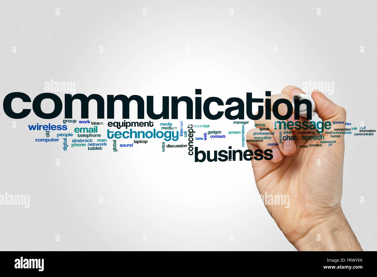 Communication word cloud concept Stock Photo - Alamy