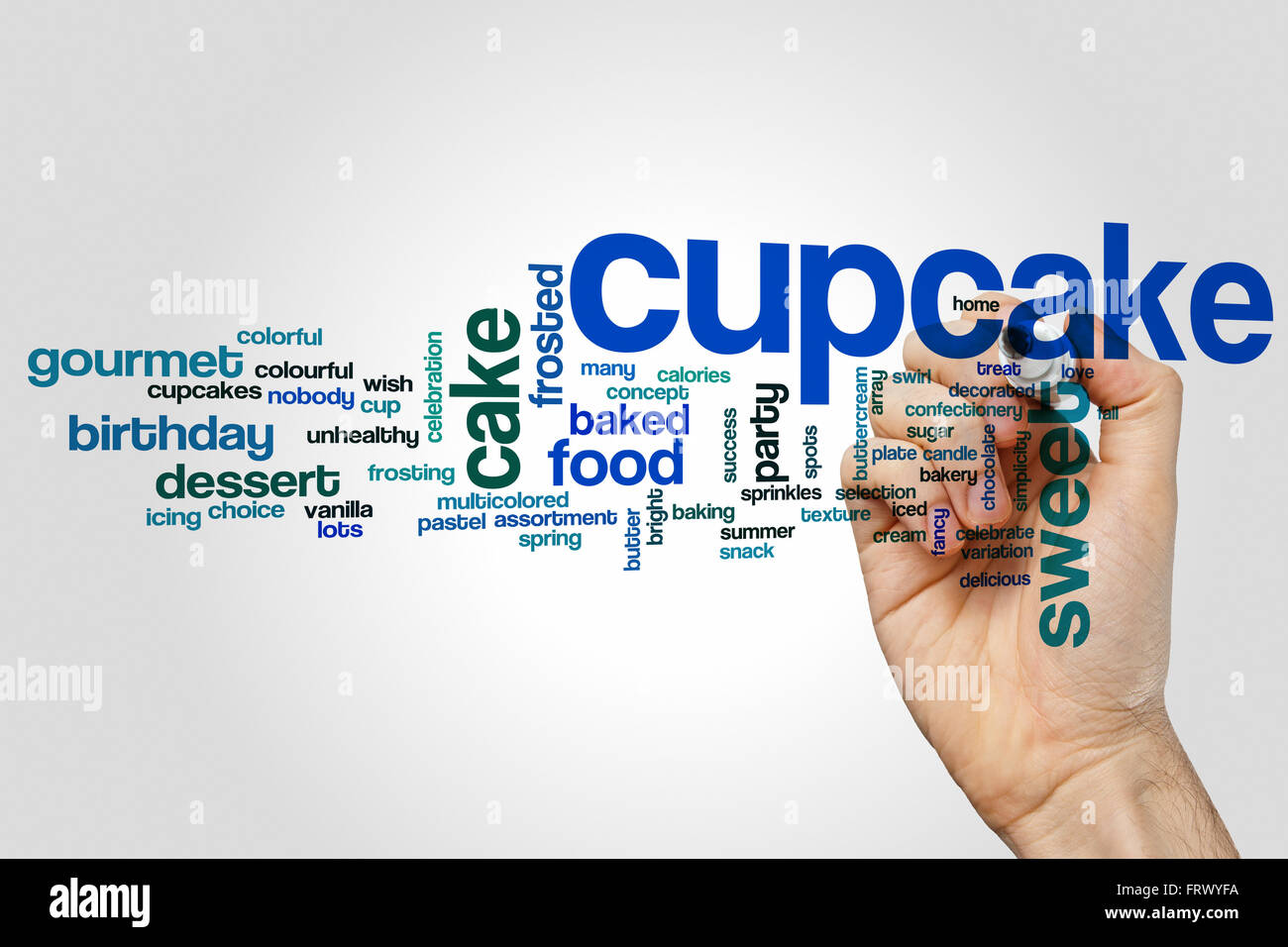 Cupcake word cloud Stock Photo - Alamy