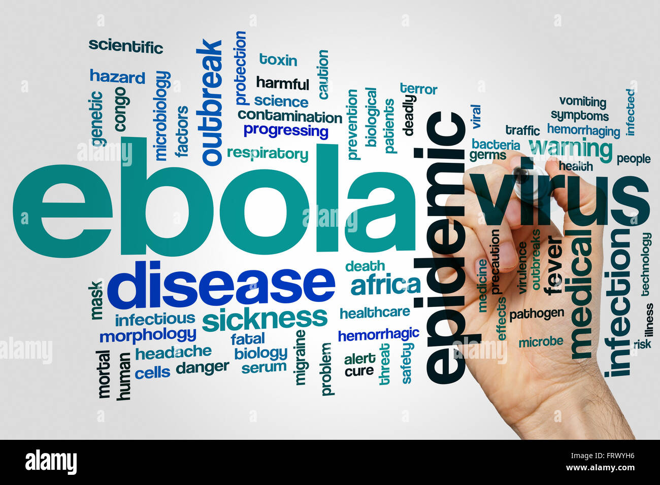 Ebola concept word cloud background Stock Photo - Alamy