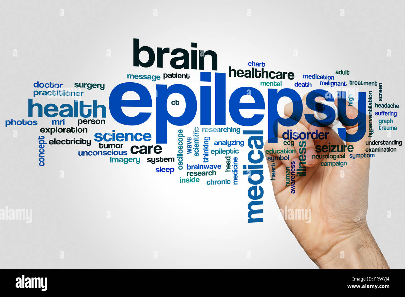 Epilepsy word cloud concept Stock Photo - Alamy