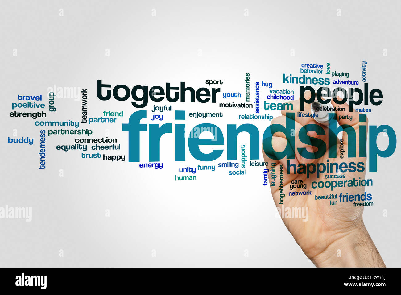 Friendship concept word cloud background Stock Photo - Alamy