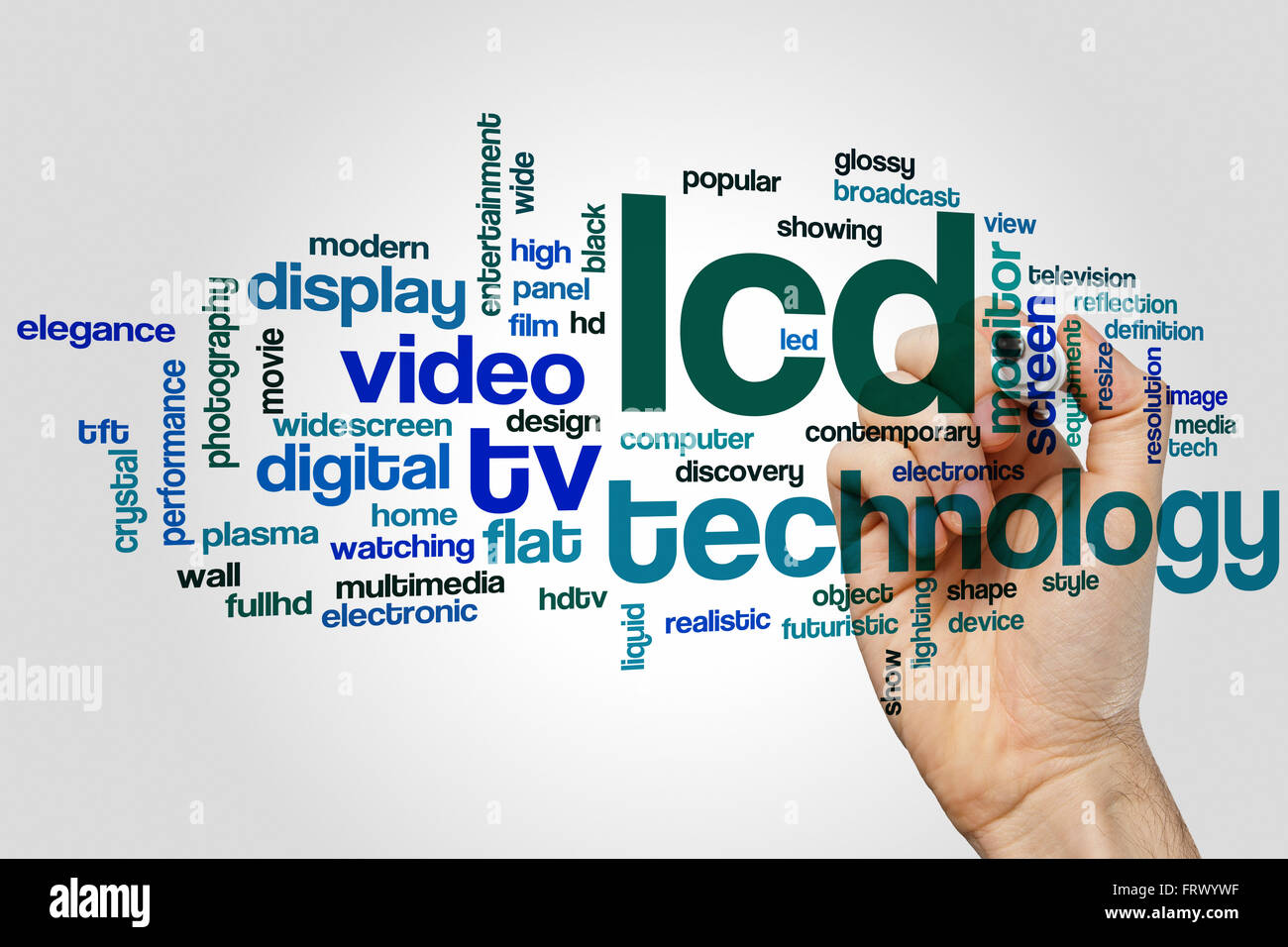 LCD word cloud concept Stock Photo - Alamy