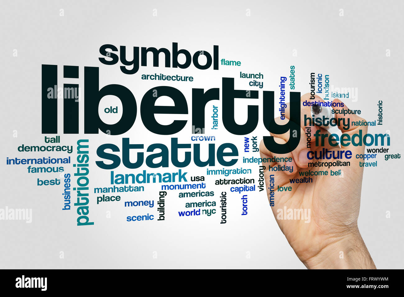 Liberty word cloud concept Stock Photo - Alamy