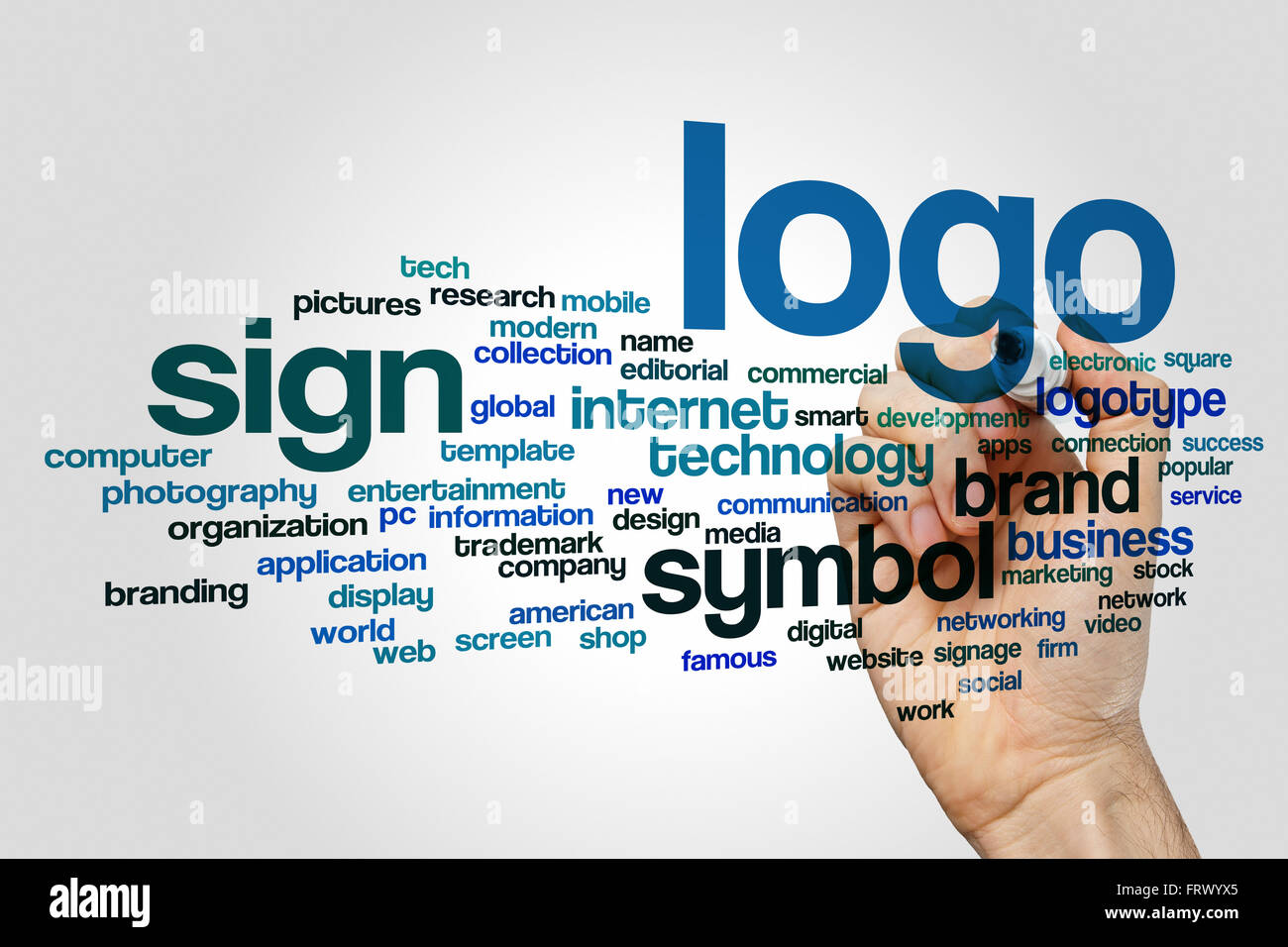 Logo word cloud Stock Photo - Alamy