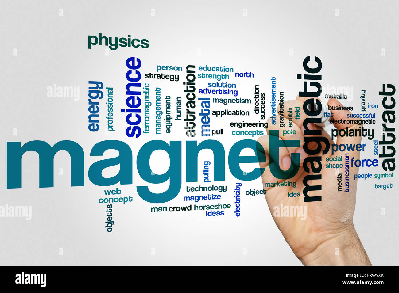 Magnet word cloud concept with attract force related tags Stock Photo ...