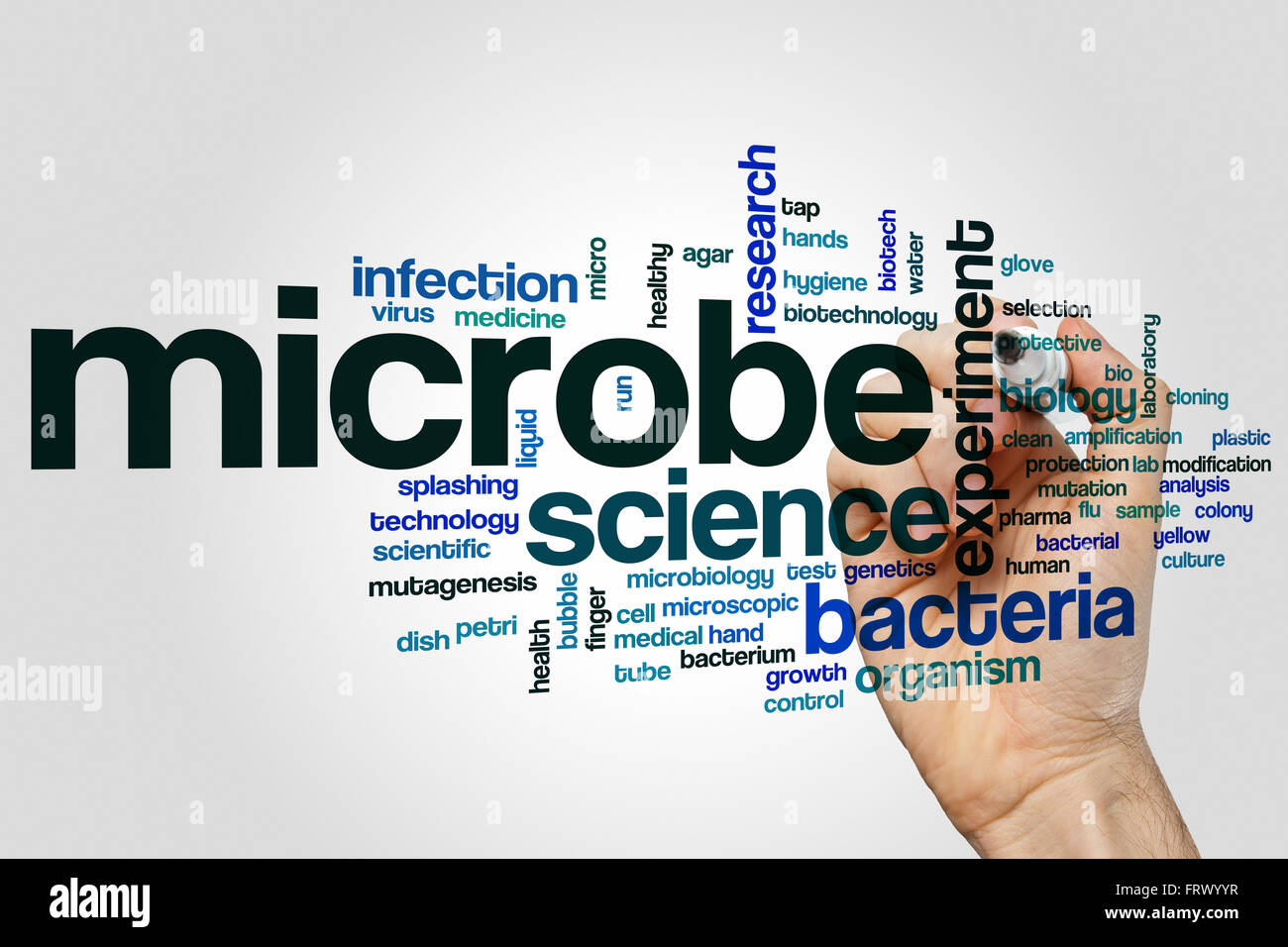 Microbe word cloud Stock Photo - Alamy