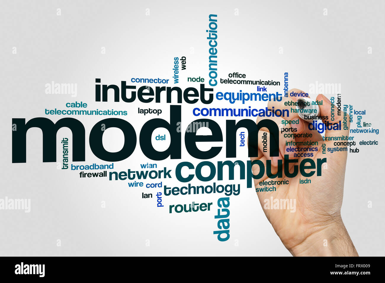 Modem word cloud concept with internet data related tags Stock Photo ...