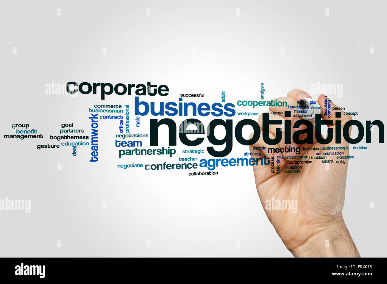 Negotiation word cloud concept Stock Photo - Alamy