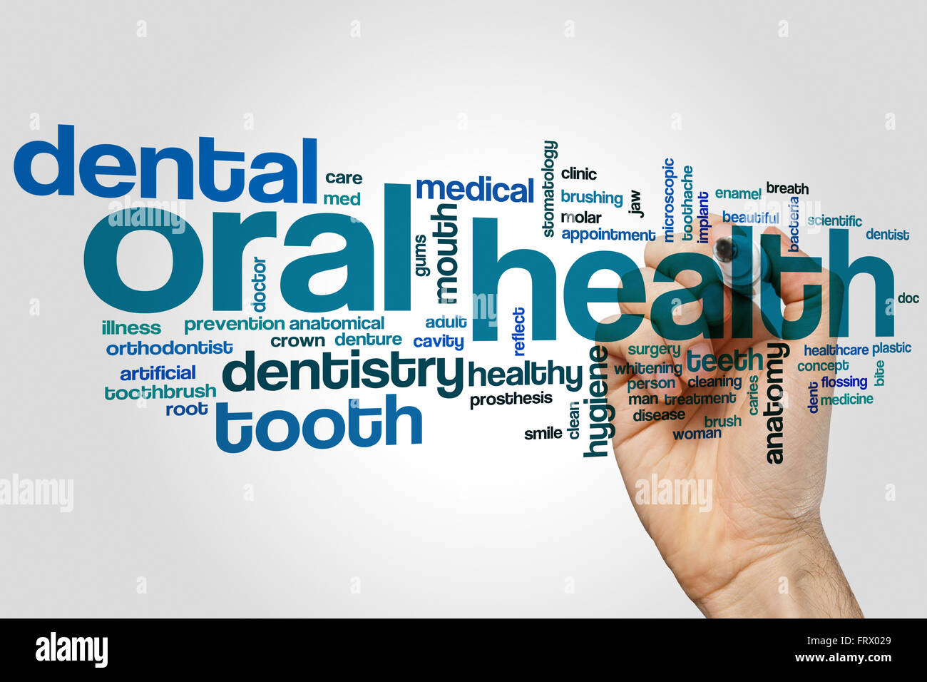 Oral health word cloud concept Stock Photo - Alamy