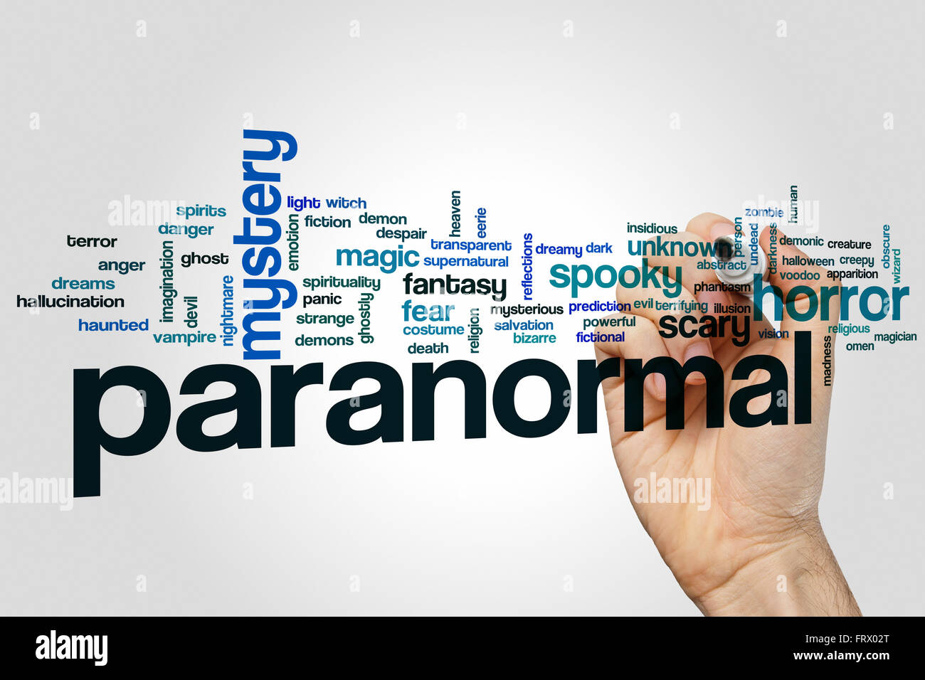 Paranormal concept word cloud background Stock Photo - Alamy