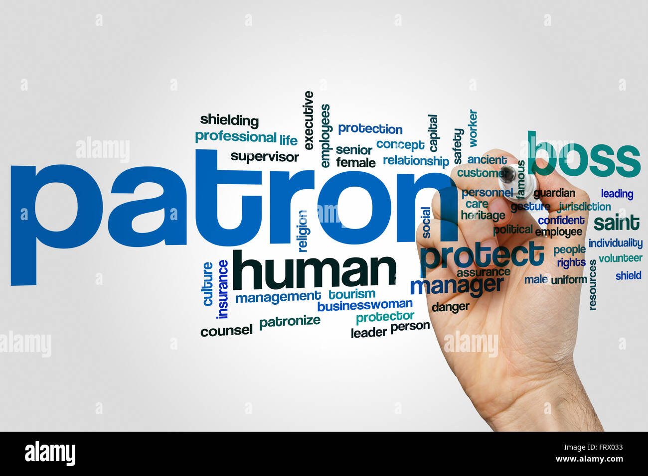 Patron concept word cloud background Stock Photo - Alamy
