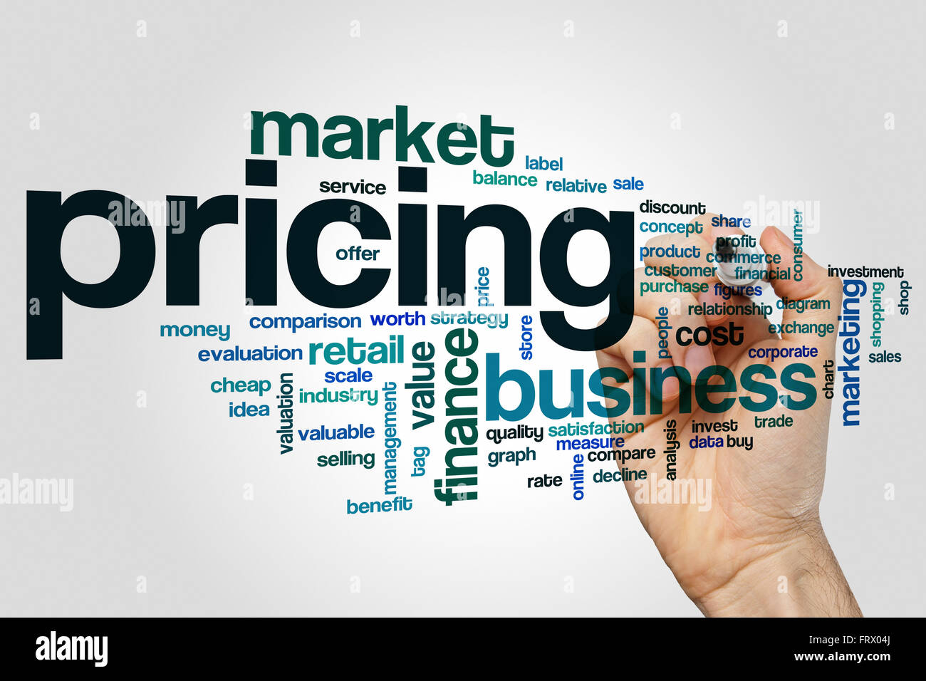 Pricing word cloud Stock Photo - Alamy