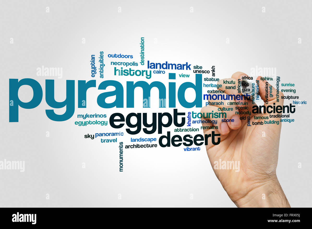 Pyramid word cloud Stock Photo - Alamy