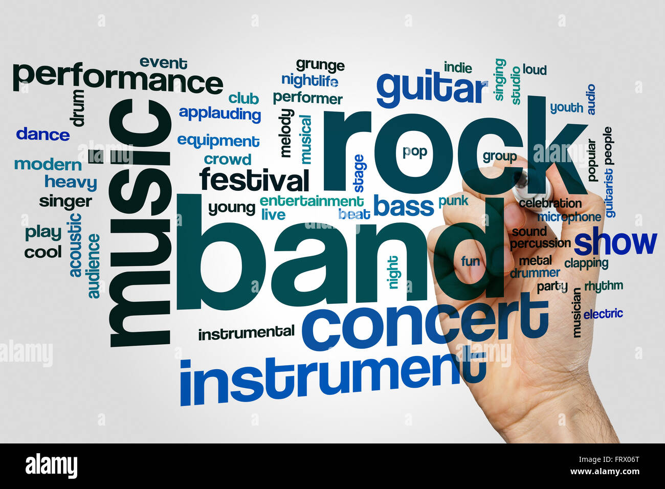 Pop music word cloud concept hi-res stock photography and images - Alamy