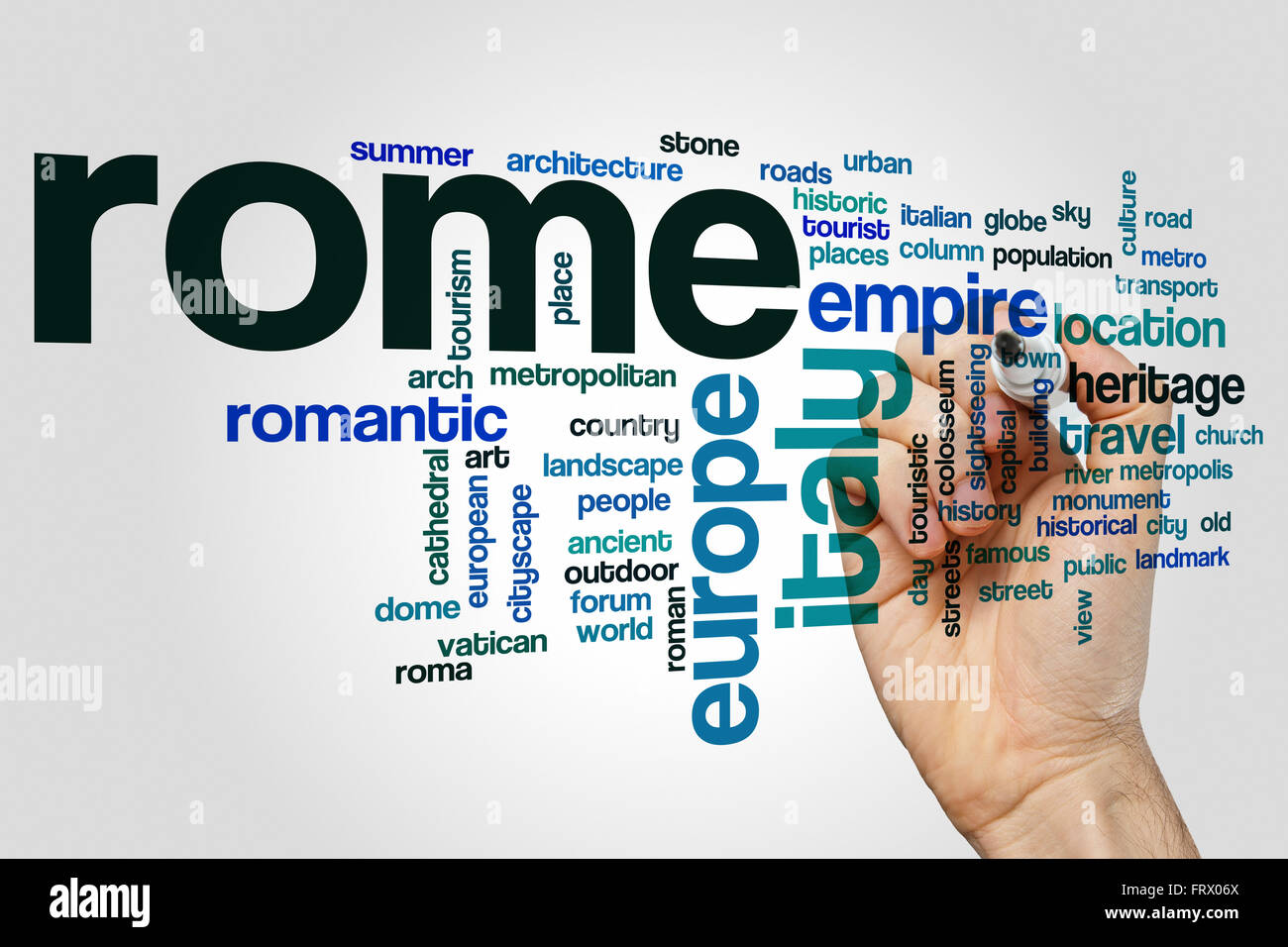 Rome word cloud concept Stock Photo - Alamy