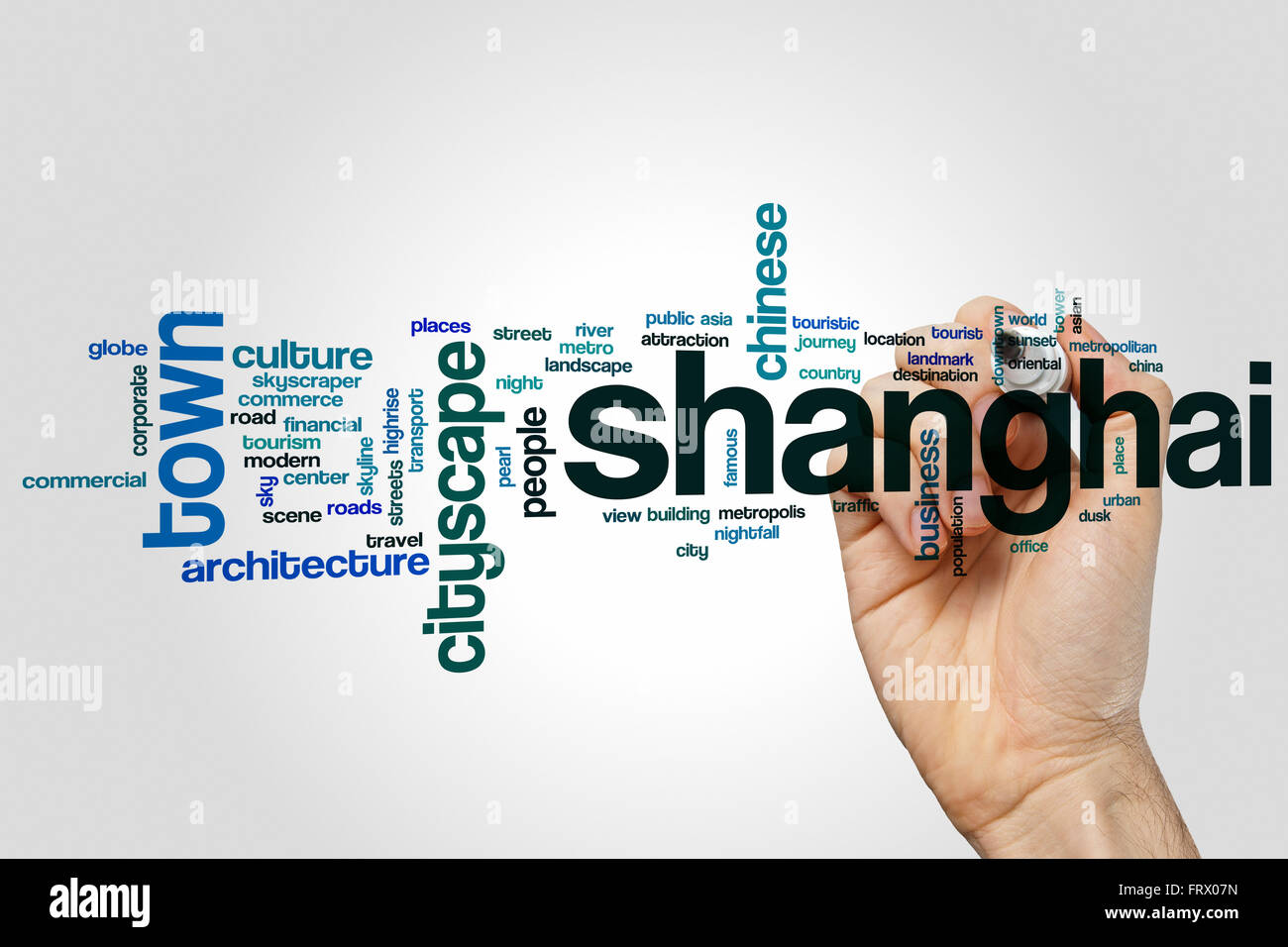 Shanghai word cloud concept Stock Photo - Alamy