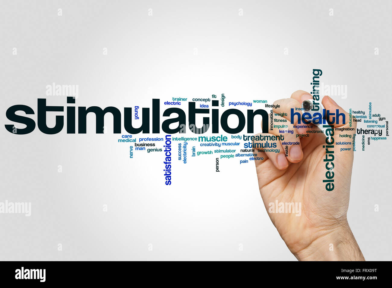 Stimulation word cloud concept Stock Photo - Alamy