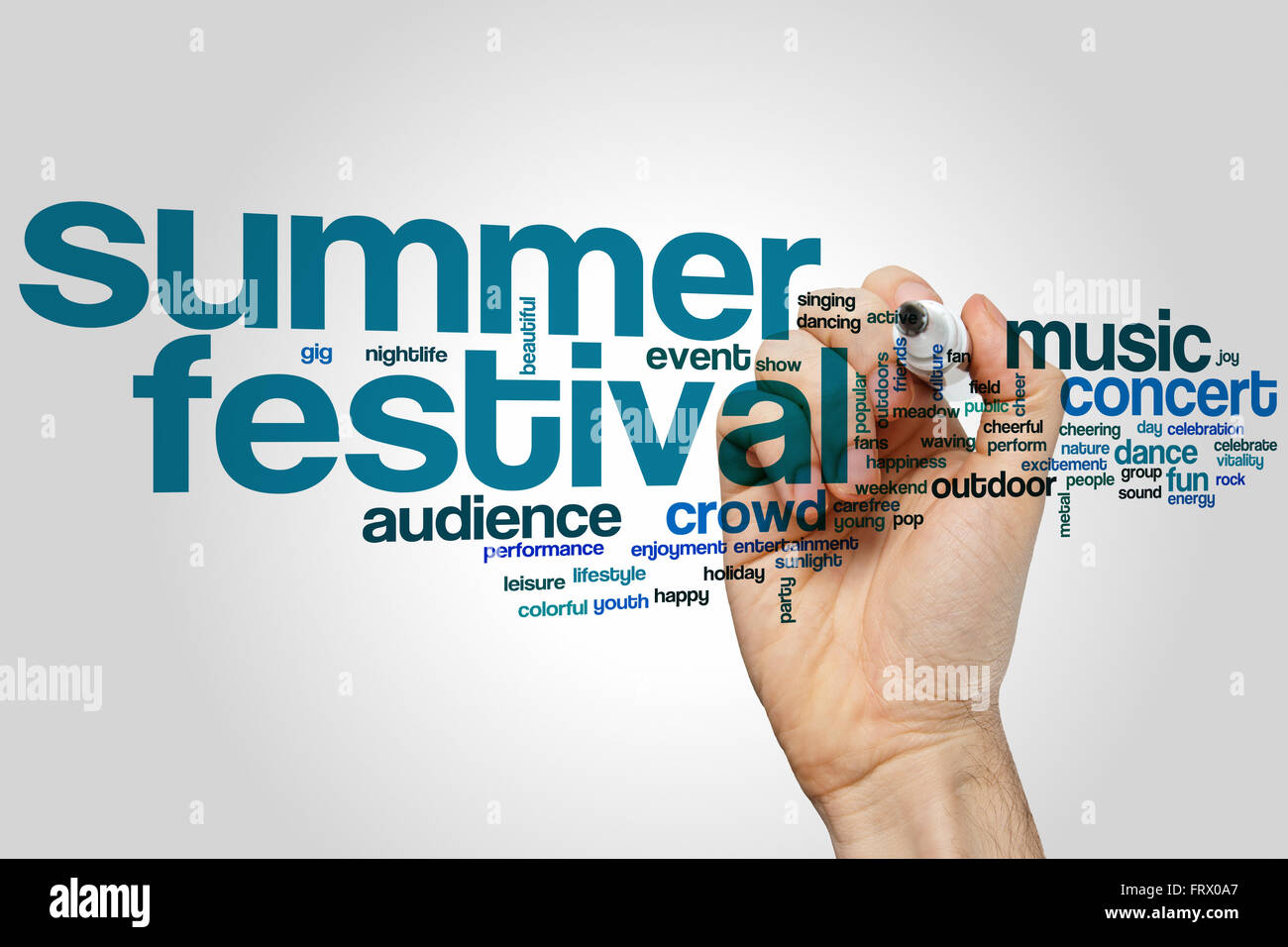 Summer festival concept word cloud background Stock Photo - Alamy